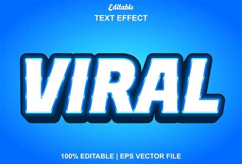 Premium Vector Viral Text Effect With 3d Style