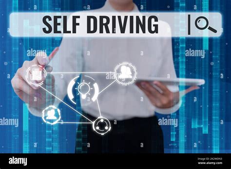 Conceptual Display Self Driving Business Concept Autonomous Vehicle Ability To Navigate Without