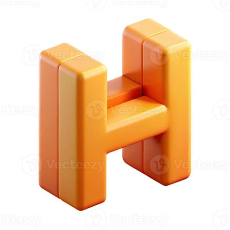 Spectacular Exemplary Symmetrical H Made Of Rectangles Flat Color