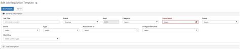 Job Requisition Template Add Edit And Delete Hirebridge