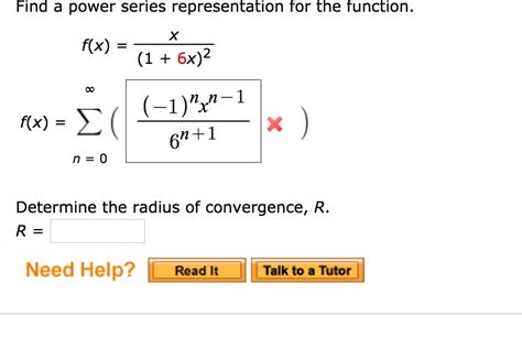 Solved Find A Power Series Representation For The Function