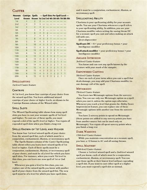 The Neonate A Class For Aspiring Vampires Runearthedarcana