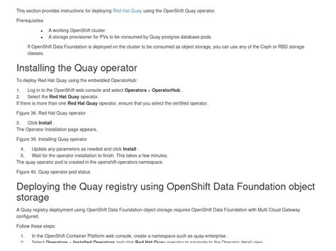 Red Hat Quay Implementation Guide—red Hat Openshift Container