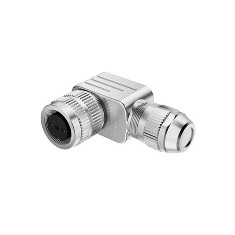 M16 8 Pin Female Right Angle Field Assembly Plug A Code Screw Contacts