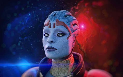Download Samara The Powerful Asari Justicar In Mass Effect Wallpaper