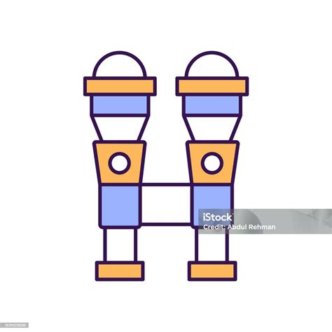 쉽게 편집하거나 수정할 수 있는 색상 채우기 벡터 아이콘이 있는 쌍안 윤곽선 검색에 대한 스톡 벡터 아트 및 기타 이미지 검색 벡터 색상 묘사 Istock