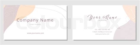 Business Card Template Stock Vector Colourbox