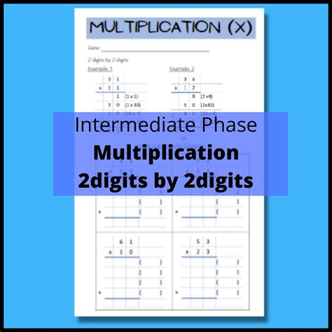 Multiplication 2 Digits By 2 Digits Teacha