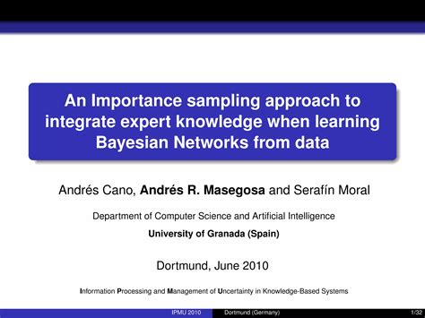 an importance sampling approach to integrate expert knowledge when