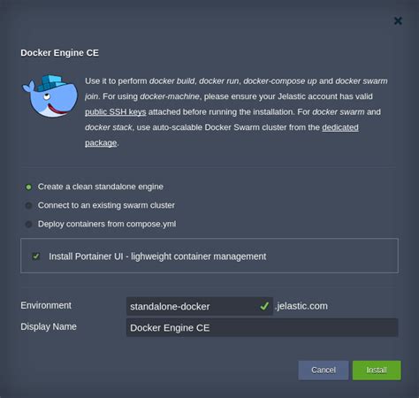Automatically Install Standalone Docker Engine And Connect It To Swarm Cluster In Jelastic Paas