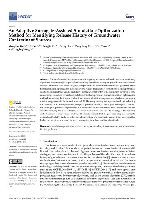 Pdf An Adaptive Surrogate Assisted Simulation Optimization Method For Identifying Release