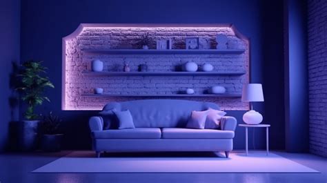 짙은 보라색 스튜디오 파란색 소파 3d 렌더링이 있는 현대적인 작업 공간 방 인테리어 현대 가구 현대 소파 배경 일러스트 및 사진 무료 다운로드 Pngtree