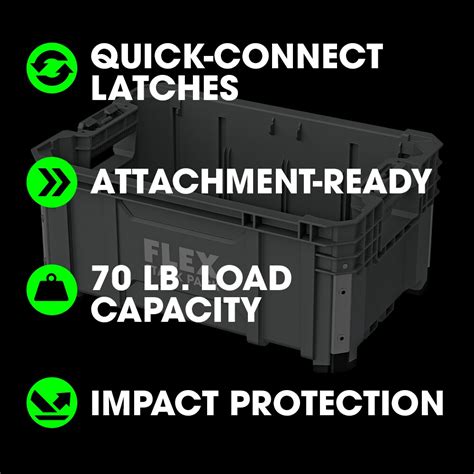 FLEX STACK PACK In Gray Polypropylene Tool Box BigEasyMart Com