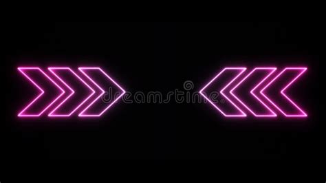 Seamless Loop Directional Arrow Flicker Neon Light Road Sign Led Vj