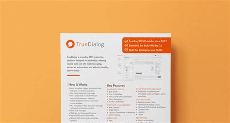 TrueDialog Datasheet TrueDialog