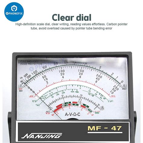 Mf47 Pointer Multimeter Capacitance Resistance Tester With Buzzer