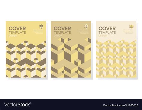 Set Of Trendy Abstract Isometric 3d Optical Vector Image