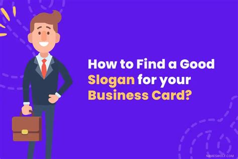 How To Find A Good Slogan For Your Business Card NamesWolf
