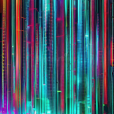 A Futuristic Digital Texture With Neon Grids And Glowing Lines