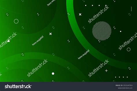 Abstract Green Background Circles Vector Illustration Stock Vector Royalty Free 2215147353