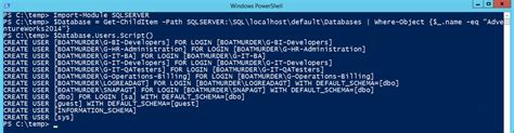Storing And Applying Sql Server Database Permissions With Powershell Port 1433