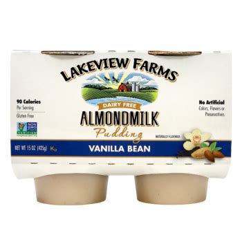 Lvf Almondmilk Pudding Dark Chocolate 4 Pack 375oz Lakeview Farms
