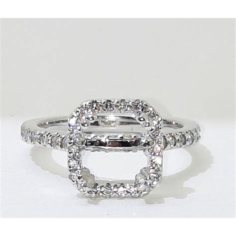 Windy City Signature 14k Wg Halo Diamond Semi Mount W121509 Windy