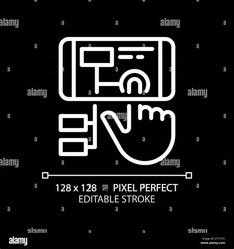 2d Thin Linear White Augmented Reality Icon Stock Vector Image And Art Alamy