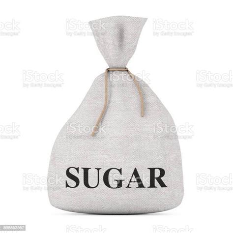 소박한 캔버스 린 넨 자루 또는 설탕 기호로 가방 묶여 3 차원 렌더링 가득 찬에 대한 스톡 사진 및 기타 이미지 가득 찬 가방 결정체 Istock