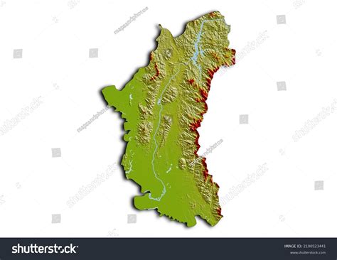 Perak Malaysia Map Shaded Relief Map Stock Illustration 2190523441