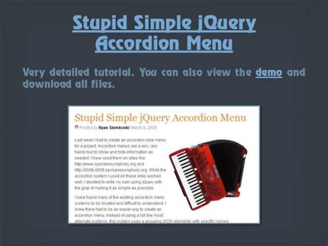 Jquery Accordion Menus
