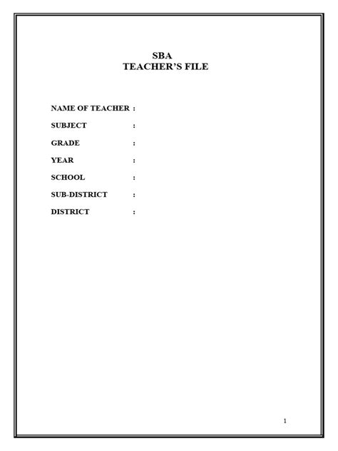 Teachers File Cover Page Pdf