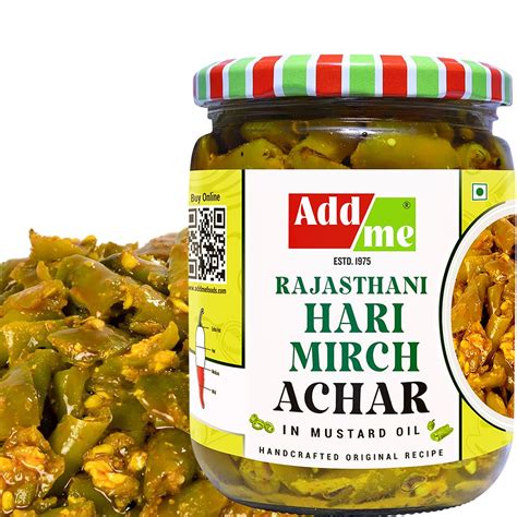 Add Me Green Chilli Pickles 500 Gm Hari Mirchi Ka Achar Pickle Homemade