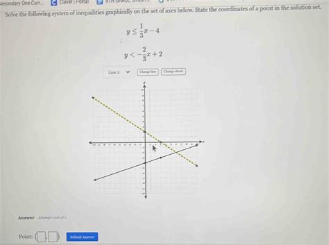 Solved Secondary One Curr Clever Porta Solve The Following System Of Inequalities