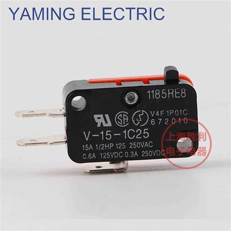 5pcs Lot V 15 1C25 Mini Limit Switch Push Button 3 Pins SPDT Momentary On Off Micro Switch 15A
