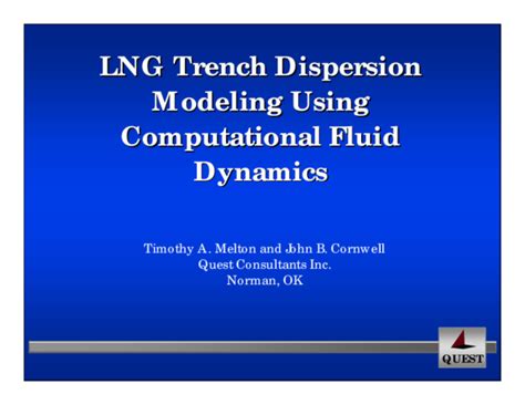 Pdf Lng Trench Dispersion Modeling Using Computational Fluid Dynamics