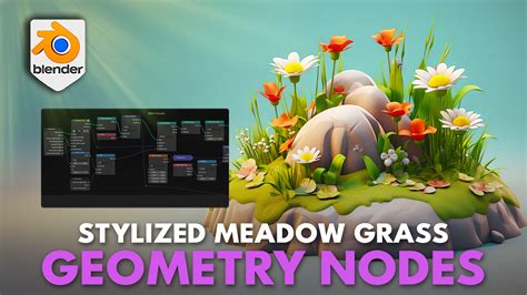Procedural Geo Nodes Blender 4 Grass And Flowers Meadow And Blender 4
