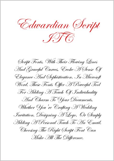 15 Microsoft Word Script Fonts