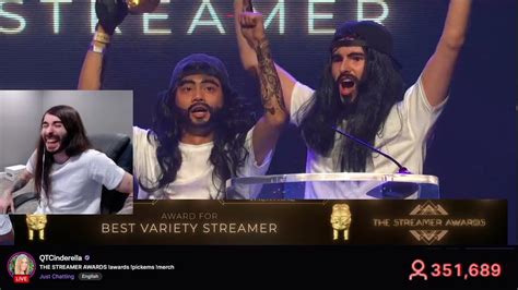 Moistcr1tikal Wins Best Variety Streamer And Reacts To His Acceptance