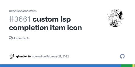 Custom Lsp Completion Item Icon Issue Neoclide Coc Nvim GitHub
