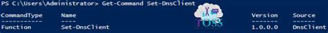 set dnsclient powershell cmdlets toss