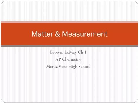 PPT Matter Measurement PowerPoint Presentation Free Download ID