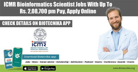 Icmr Bioinformatics Scientist Jobs Apply Now