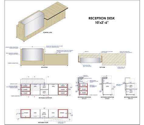 The Plans For A Reception Desk