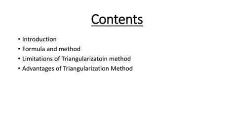 Triangularization Method Pptx Physics Science