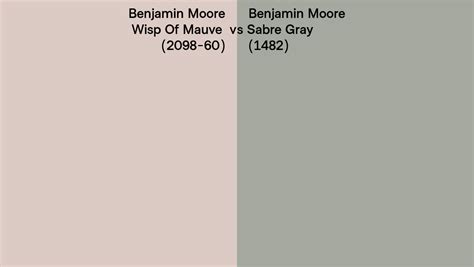 Benjamin Moore Wisp Of Mauve Vs Sabre Gray Side By Side Comparison