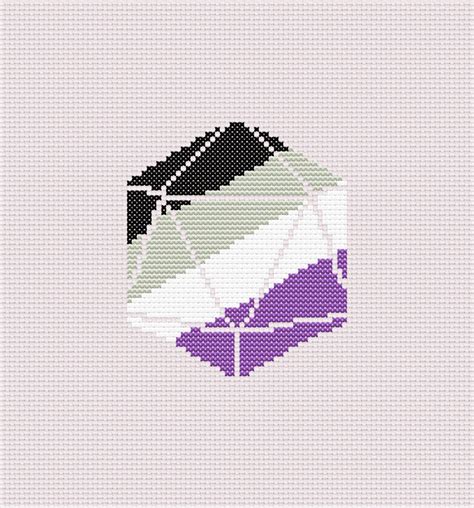 Aceasexual Flag D20 Cross Stitch Pattern Etsy
