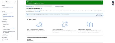 Enable Outbound Campaigns And Customer Profiles Amazon Connect