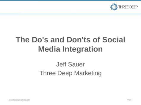 Pptx Dos And Donts Of Social Media Integration Dokumen Tips