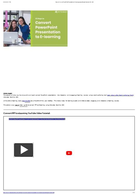 Ppt Steps To Convert Powerpoint Presentation To E Learning Using Articulate Storyline